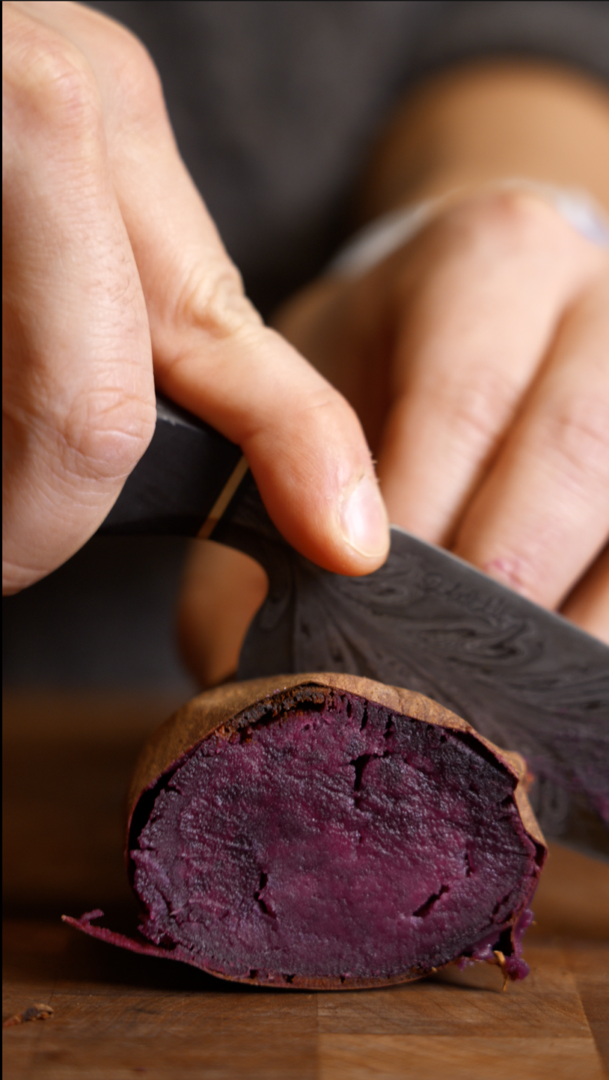 Purple Sweet Potato Waffles With Chorizo Honey and Sambal Ricotta ...